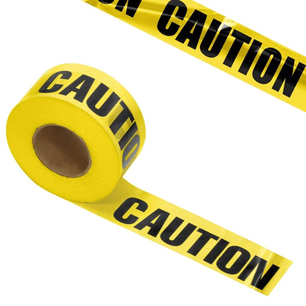 3-Inch Yellow Polyethylene Warning Tape, 1000 ft